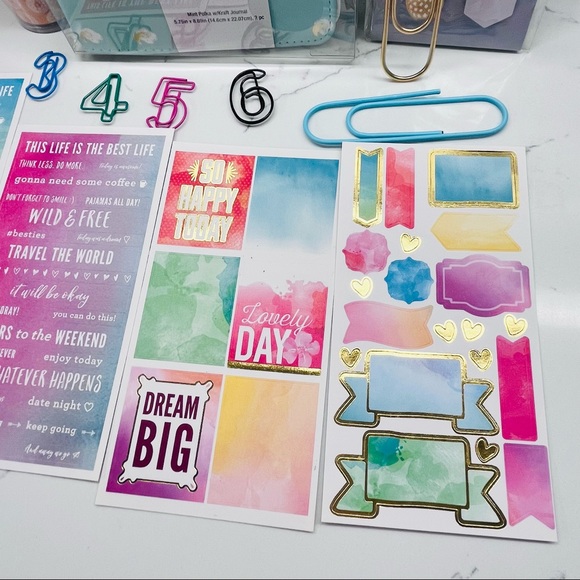 Office | Agenda 52 Travelere Notebook Planner Mint Washi Stickers ...